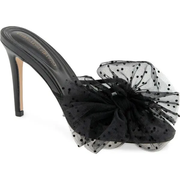 Christian Siriano Embellished Stiletto Sandals - Black