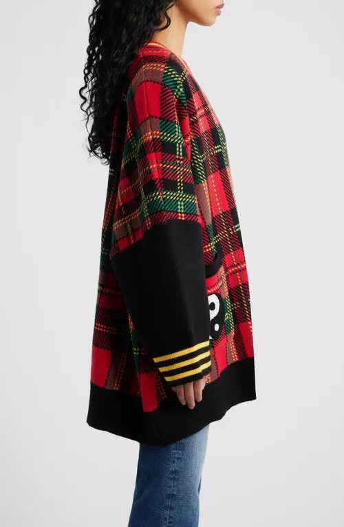 DRESSED IN LALA Plaid Longline Cardigan