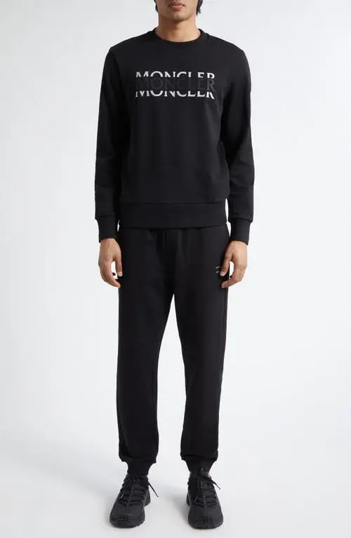 Moncler Logo Embroidered Sweatshirt - Black