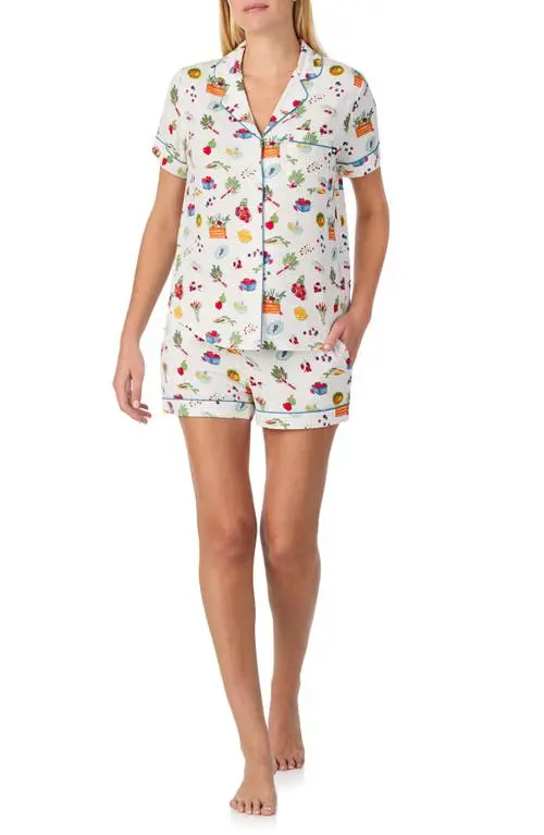 Kate Spade New York Print Short Pajamas - White/multi Print