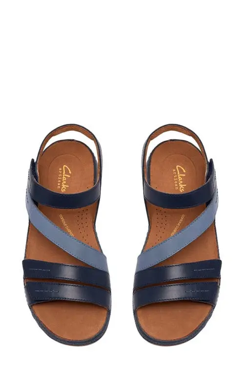 Clarks Cecily Strappy Sandal - Blue Combo