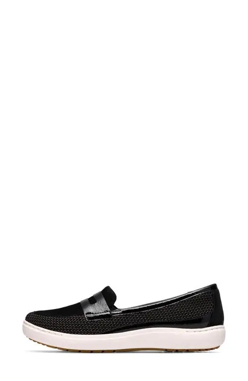 Clarks Nalle Glide Loafer - Black Nubuck