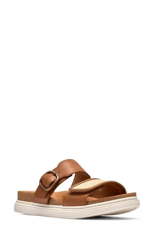Clarks Arwell Step Sandal - Tan Leather