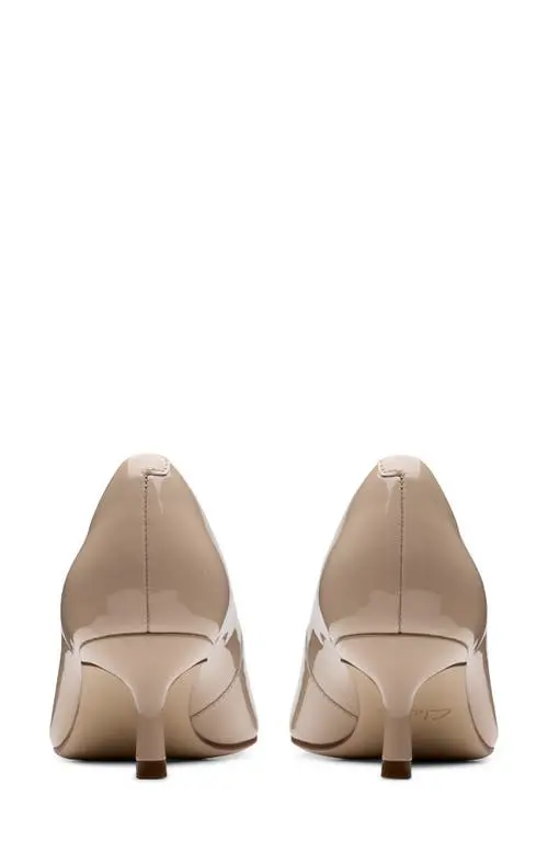 Clarks Zarey Court Pointed-toe Pumps - Sand Patent