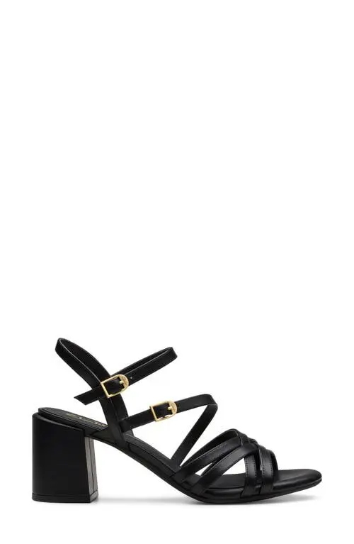 Clarks Ezoria Strappy Sandal - Black Leather