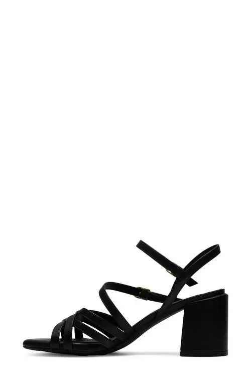 Clarks Ezoria Strappy Sandal - Black Leather