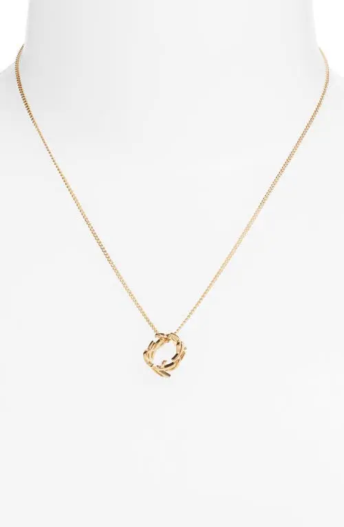 Saint Laurent Thin Twist Charm Pendant Necklace