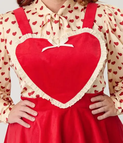 Unique Vintage Bib Pinafore Skirt