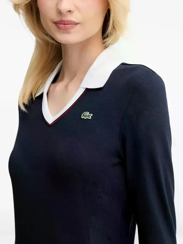 Lacoste V-neck Collared Top