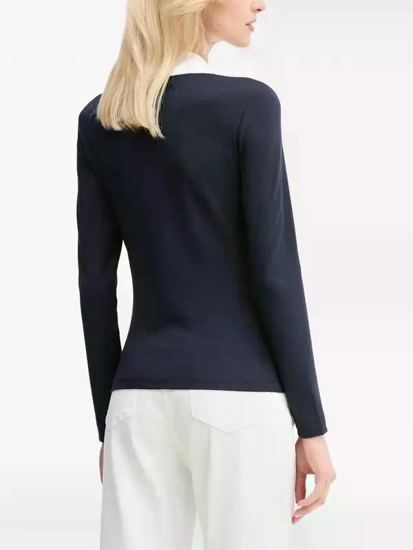 Lacoste V-neck Collared Top