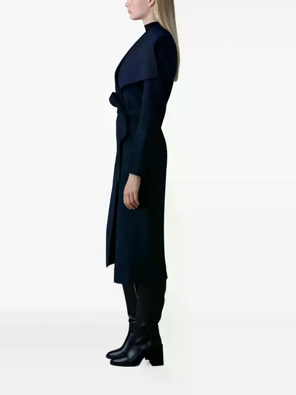 Mackage Double-breasted Wrap Coat - Blue