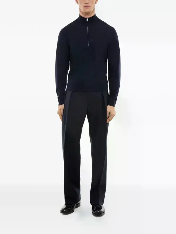 FURSAC Wool Zip-up Sweater - Blue