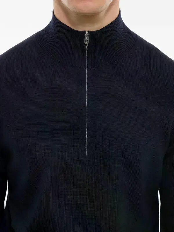 FURSAC Wool Zip-up Sweater - Blue