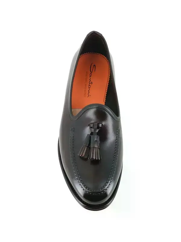 Santoni Tassel Leather Loafers - Brown
