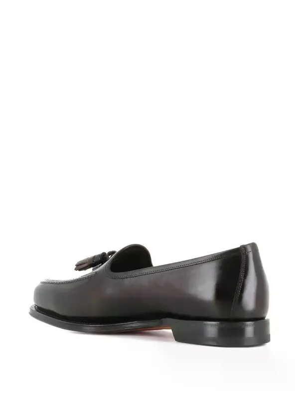 Santoni Tassel Leather Loafers - Brown