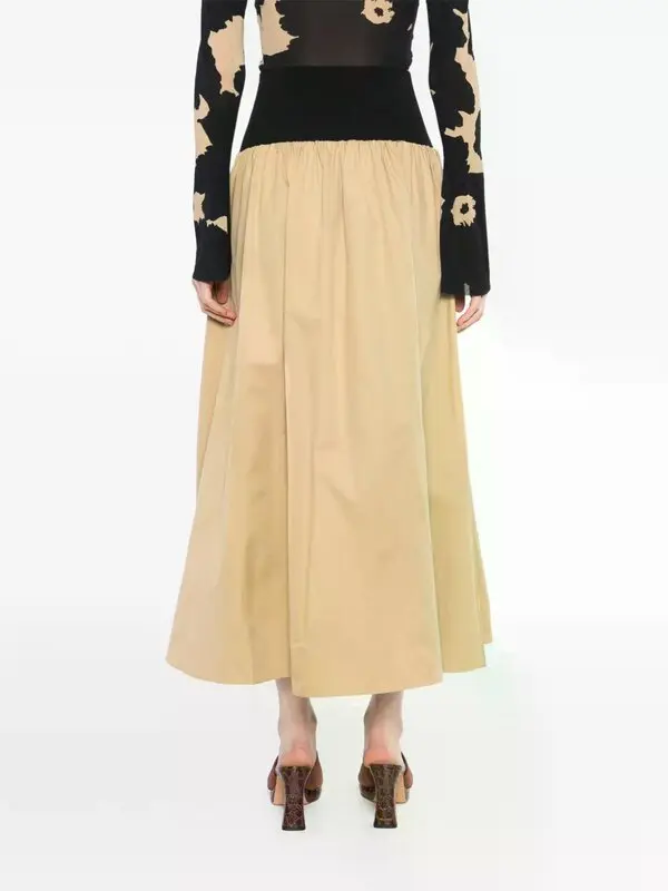 LESS Patchwork A-line Maxi Skirt