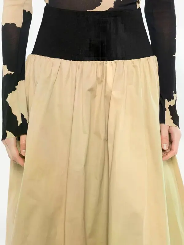 LESS Patchwork A-line Maxi Skirt