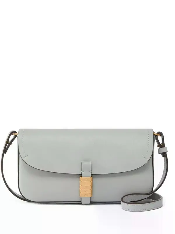 Pinko Medium Saddle Flat Shoulder Bag - Grey