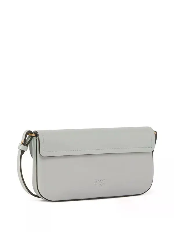 Pinko Medium Saddle Flat Shoulder Bag - Grey