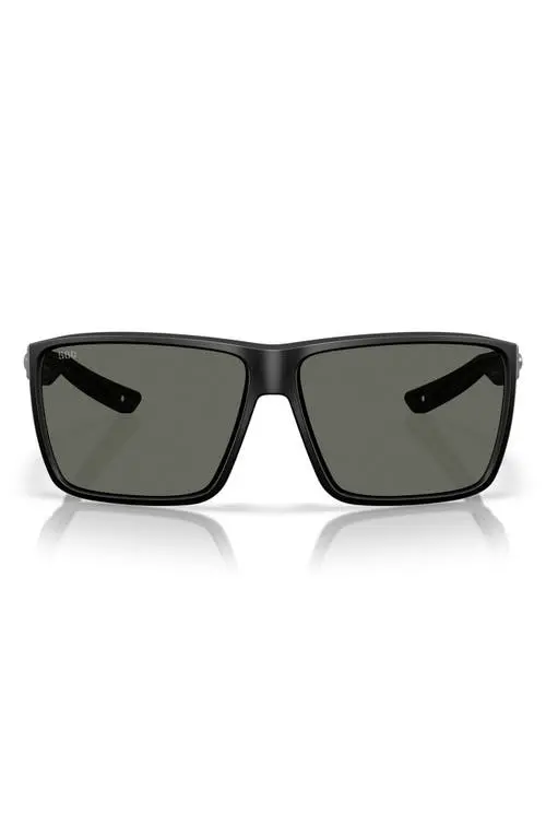COSTA DEL MAR Rincon Ii 64mm Polarized Oversized Sunglasses - Matte Black/gray