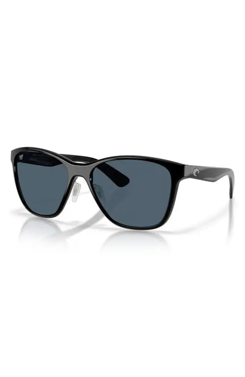COSTA DEL MAR Luna Nueva 57mm Polarized Sunglasses - Black/gray