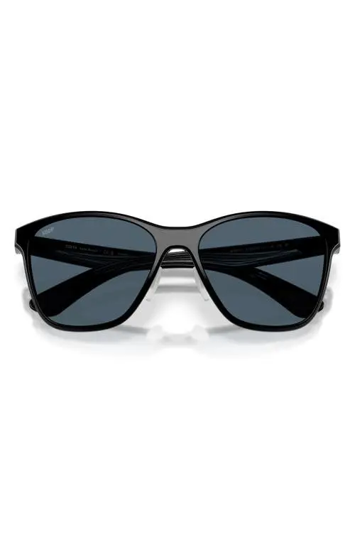 COSTA DEL MAR Luna Nueva 57mm Polarized Sunglasses - Black/gray