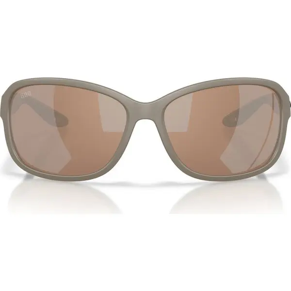 COSTA DEL MAR Seadrift 58mm Square Sunglasses - Sand/copper Silver 580g