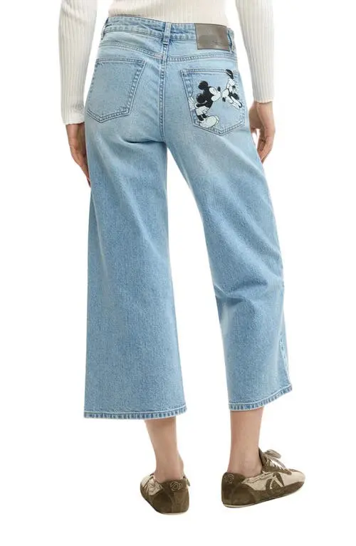 Desigual Printed Wide-leg Jeans