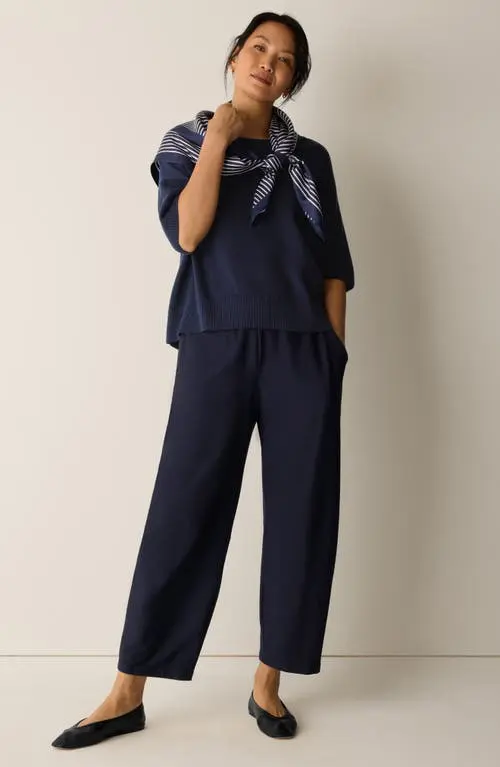 Eileen Fisher High-waisted Ankle Pants - Ink