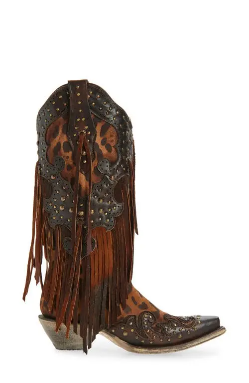 CORRAL Fringe Overlay Western Boot