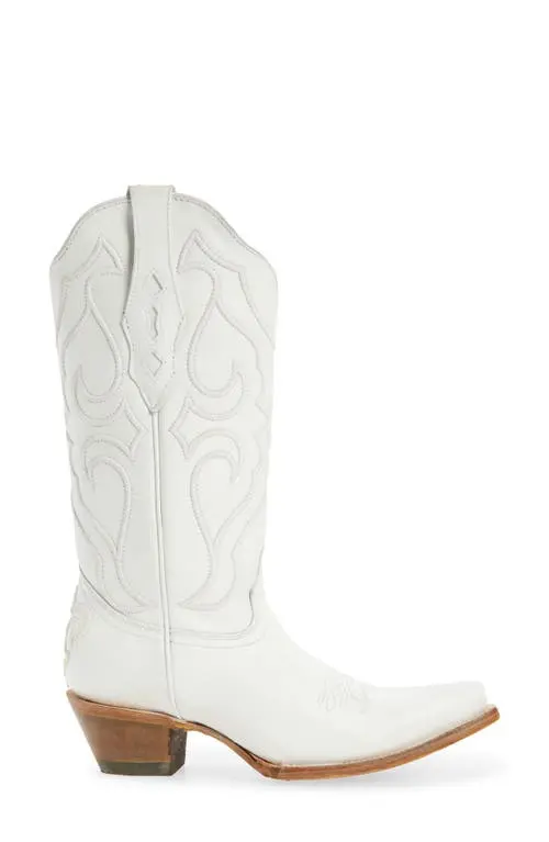CORRAL Embroidered Western Boots - White