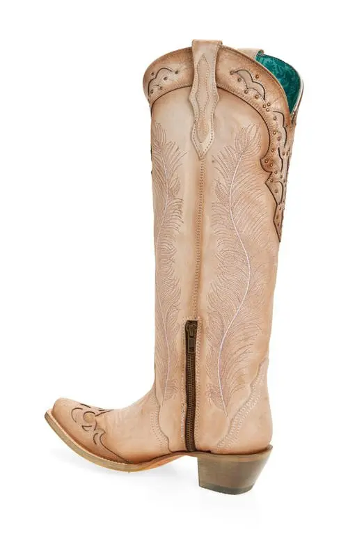 CORRAL Feather Embroidered Western Boots
