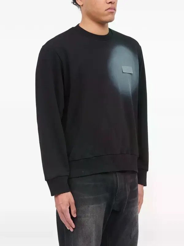 MAISON MARGIELA Logo-patch Spray-effect Sweatshirt - Black