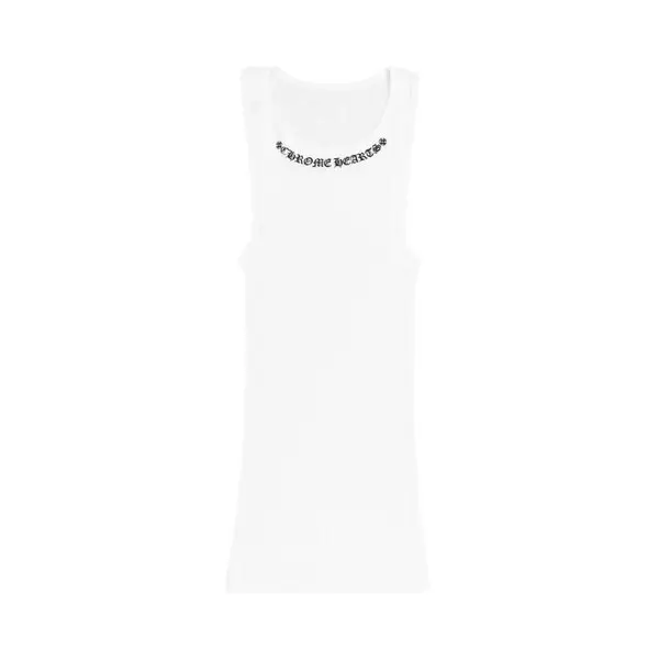 Chrome Hearts Ribbed Logo Tank Top