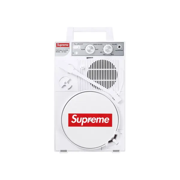 Supreme X Anabas Portable Record Player - White