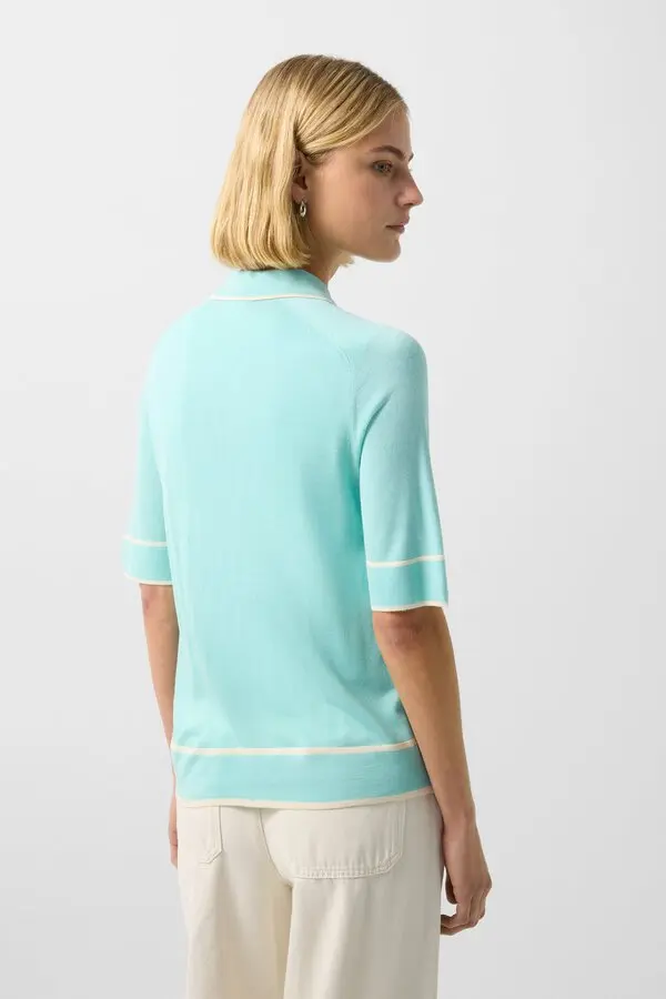 Bogner Peaches Silk Knit Jacket - Cyan-blue
