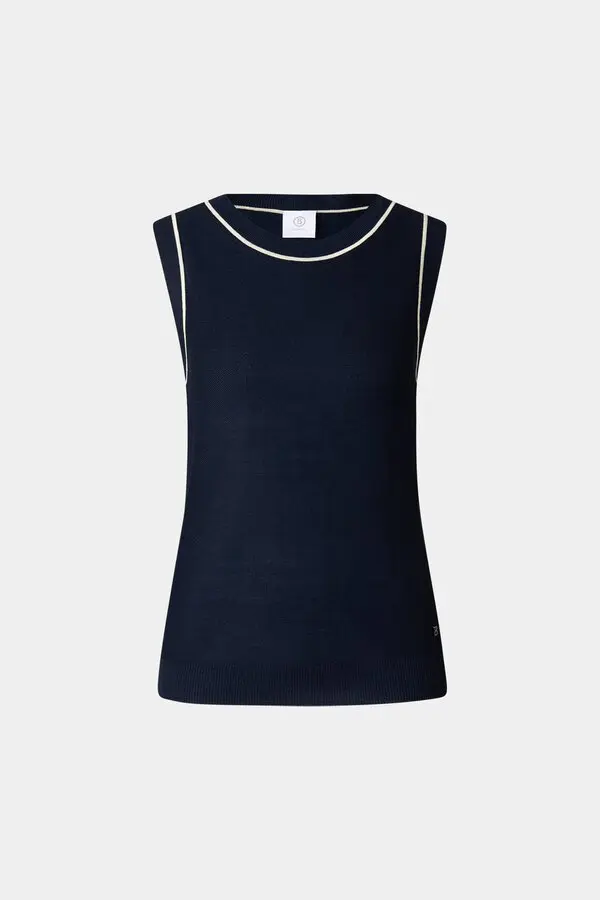 Bogner Knitted Top - Navy Blue