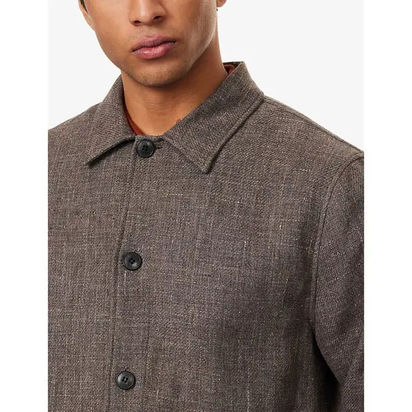 Sunspel Regular-fit Spread-collar Cotton And Linen Jacket