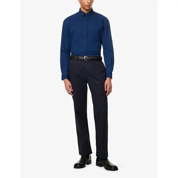 Sunspel Long-sleeves Button-down Cotton-poplin Shirt