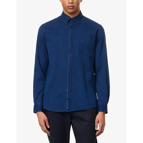 Sunspel Long-sleeves Button-down Cotton-poplin Shirt