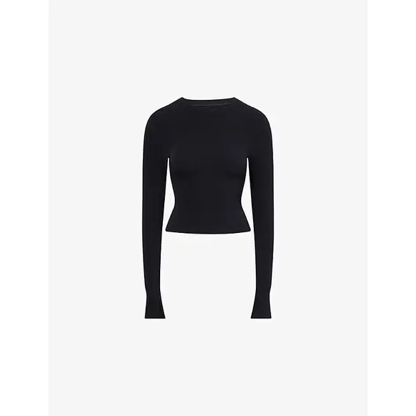 Bo+tee Thermal Long-sleeve Stretch-rib Top