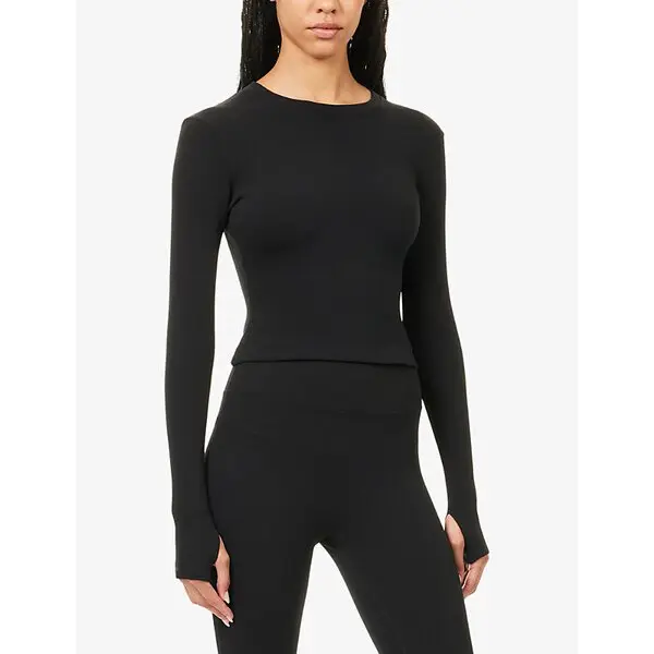 Bo+tee Thermal Long-sleeve Stretch-rib Top