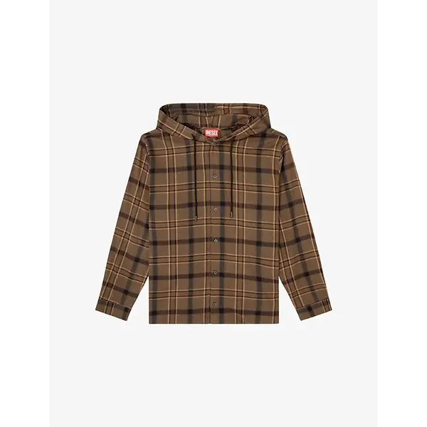 DIESEL® Cotton-blend Hooded Shirt