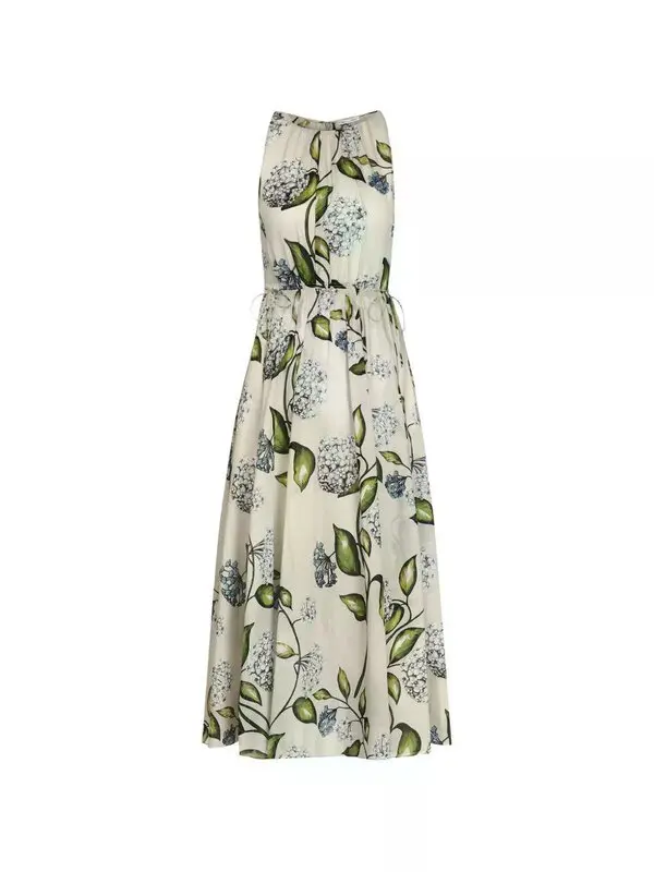 Oscar De La Renta Flower-print Maxi Dress