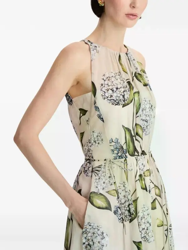 Oscar De La Renta Flower-print Maxi Dress