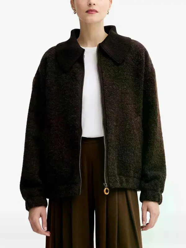 SESSUN Collared Zip-up Jacket