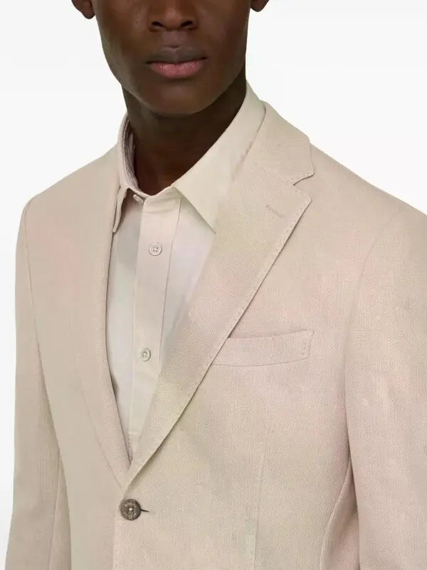 Boggi Milano Micro–textured Patch-pocket Blazer - Neutrals