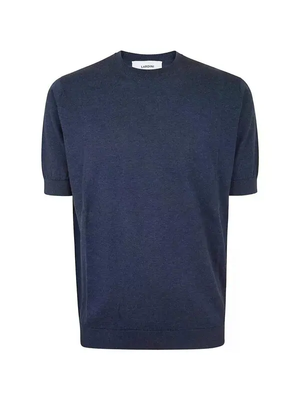 LARDINI Short-sleeve Knitted T-shirt - Blue