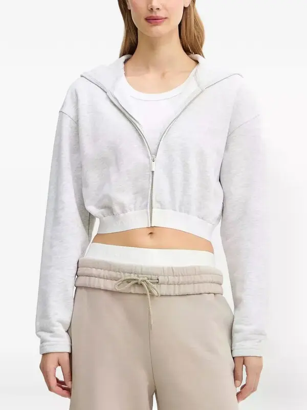 LA MANIA Cropped Zip Hoodie
