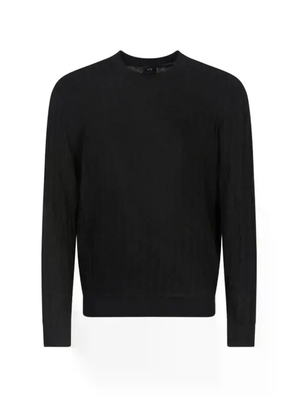 Armani Exchange Diamond-patterned Pullover - Black